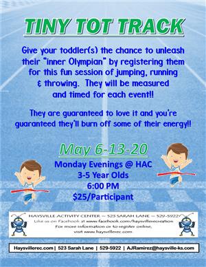 Haysville Recreation: Tiny Tot Track